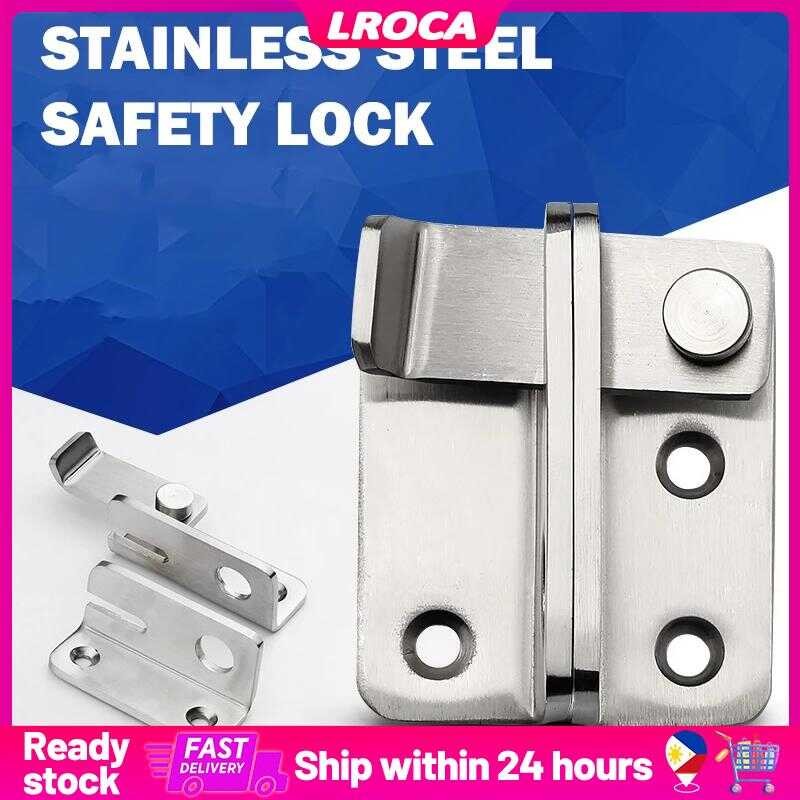 1 Pcs Stainless Steel Swivel Bolt Door Latch Slug Catch Hasp Lock Fold ...