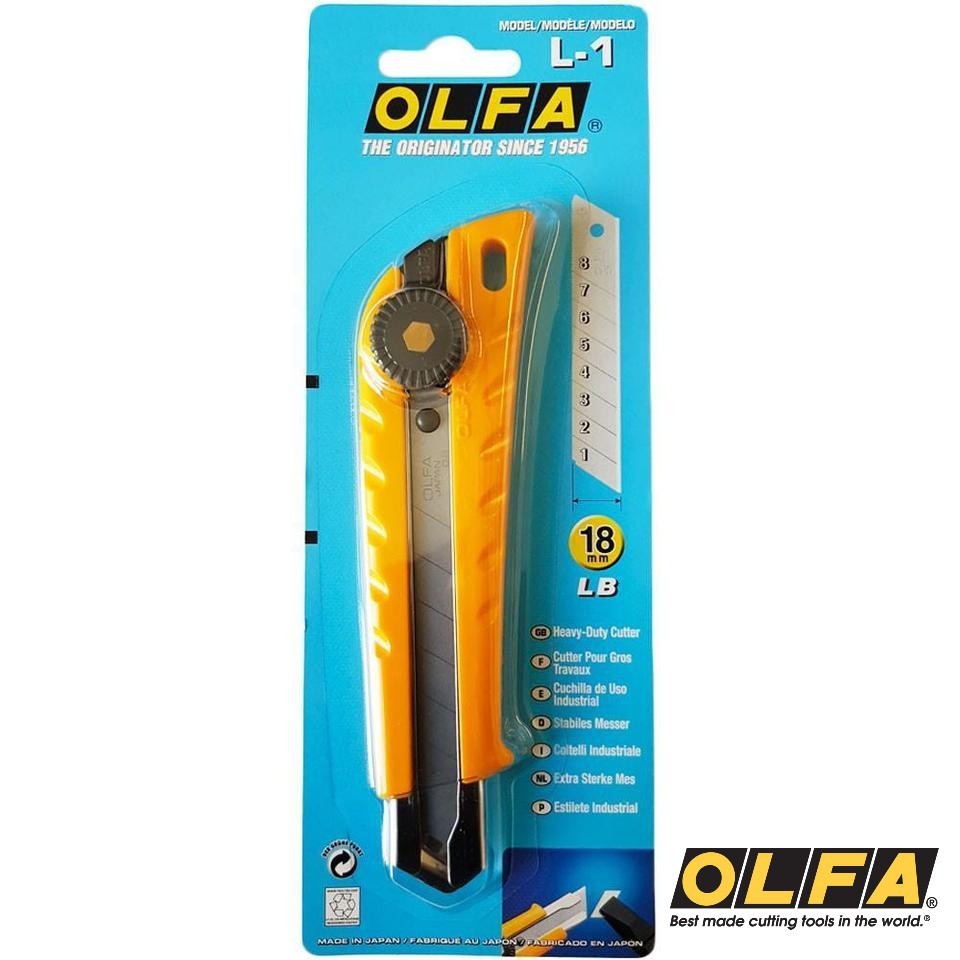 Olfa Cutter L1 18mm Heavy Duty-Ratchet lock utility knife | Shopee ...