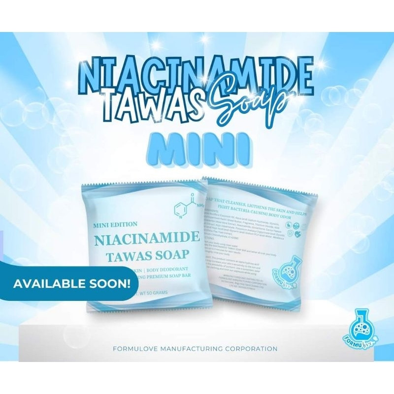NIACINAMIDE TAWAS SOAP MINI 50g - AUTHORIZED RESELLER | Shopee Philippines