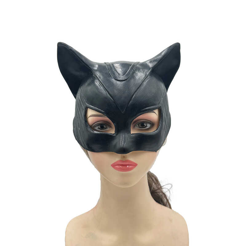 Halloween Catwoman Mask Carnival Party Batman Latex Mask Costume Props ...