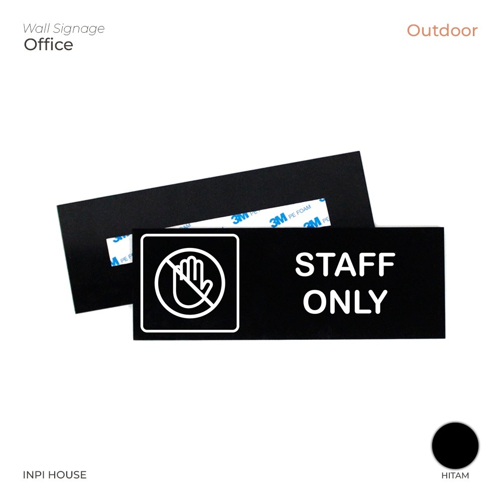 Staff only sign board - staff only logo board - Acrylic sign board ...