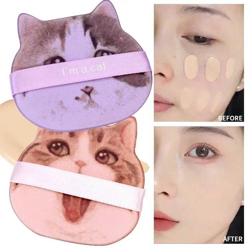 Air Cushion Powder Puff, Cute Cat Cosmetics, Cream Puffs, Hydrophilic ...