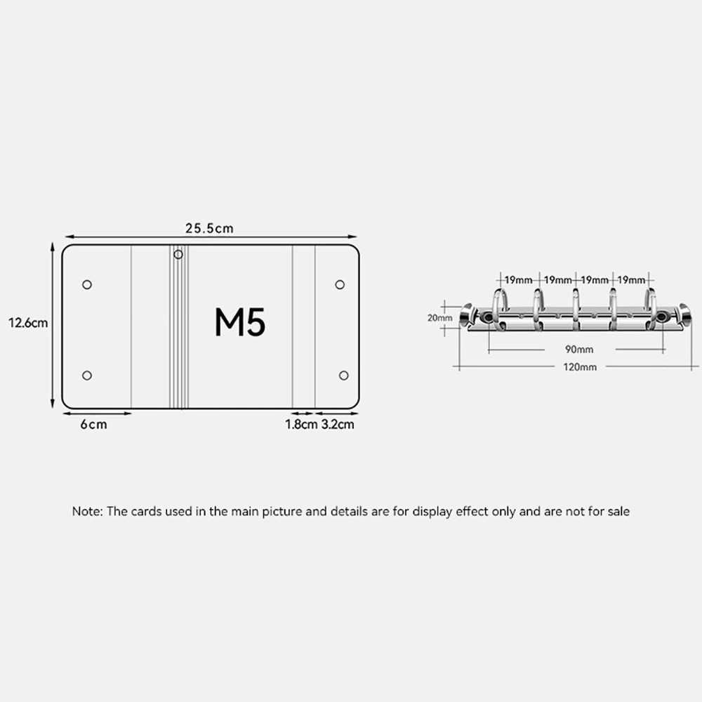 M5 5Holes Transparent Star Loose Leaf Binder Cover Journal Sketchbook ...