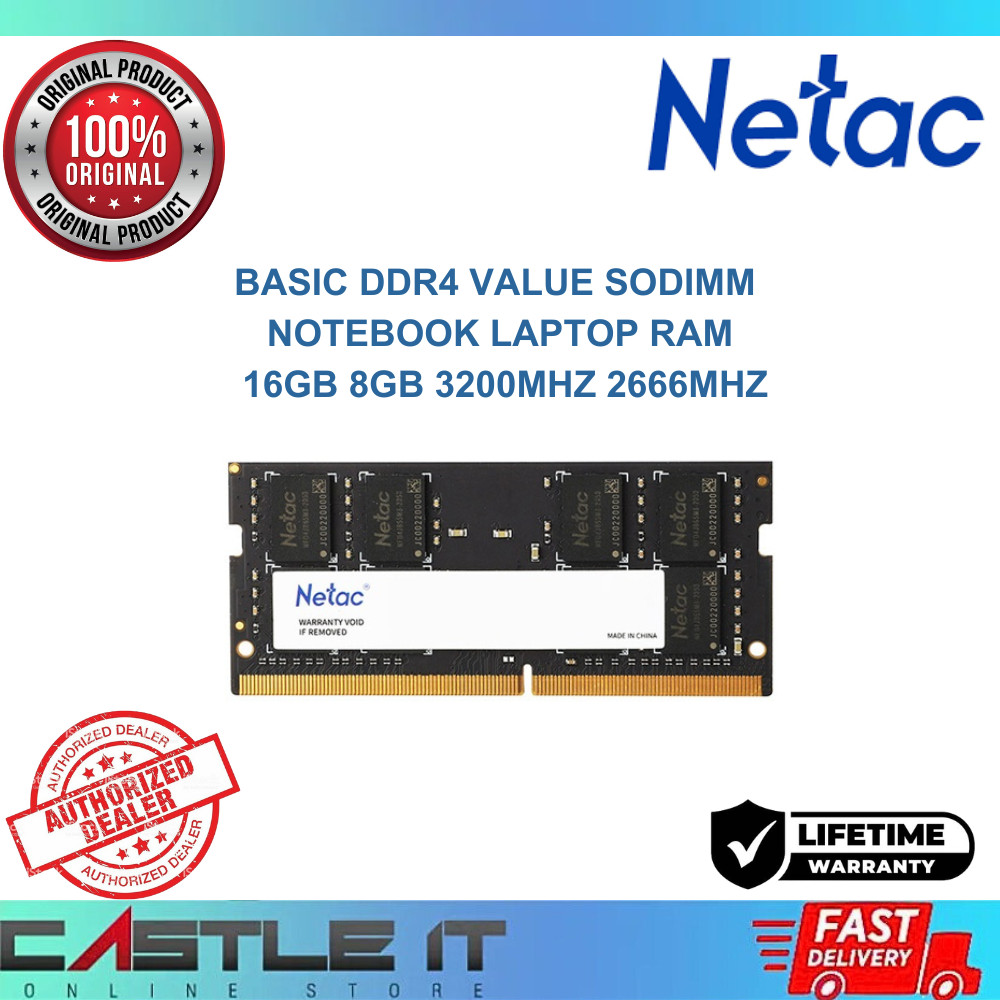 Netac BASIC DDR4 16GB 8GB 3200MHZ 2666MHZ PC3200 PC26666 Value Sodimm ...