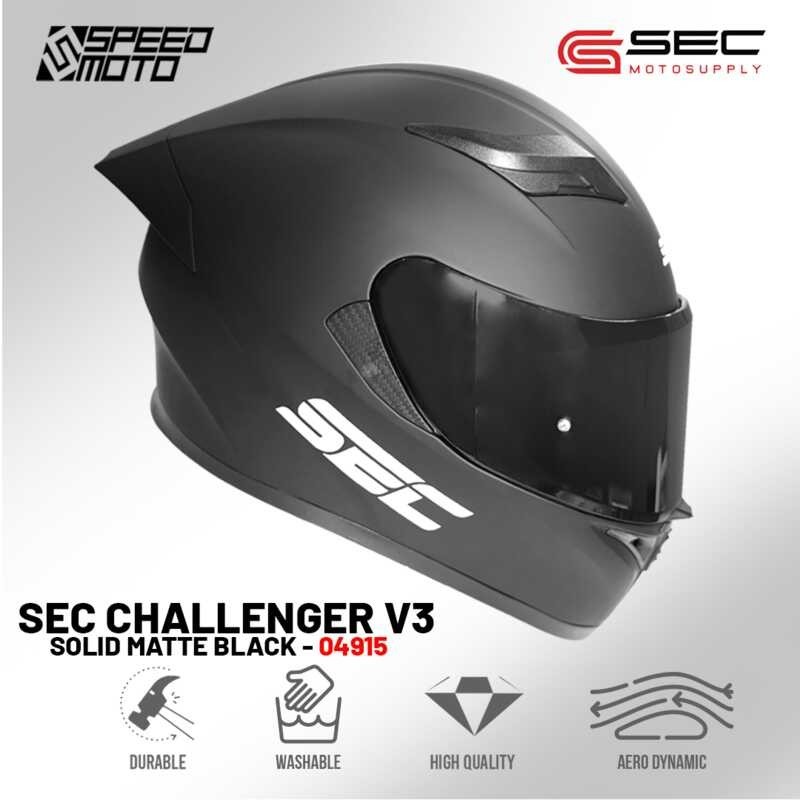 CHALLENGER SEC V3 FULL FACE DUAL VISOR HELMET Dsec-04915 Dsec-04916 ...