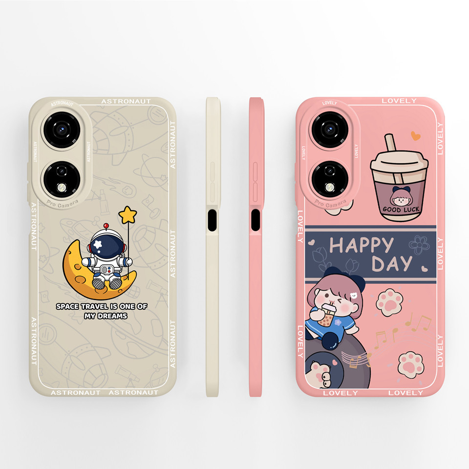 Cases For Itel P55 5G 4G P55 Plus 4G Cartoon Astronaut Panda Cat Camera ...