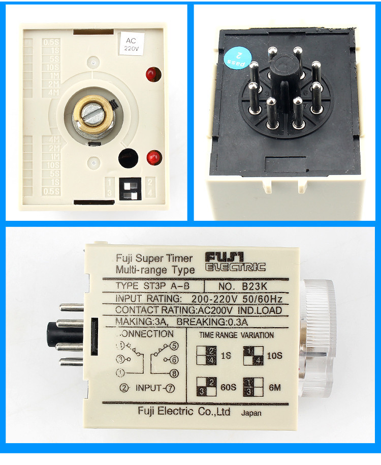 St3p Fuji Time Relay JSZ3A-A-B A-C Power-on Delay 10 Seconds 30 Minutes ...