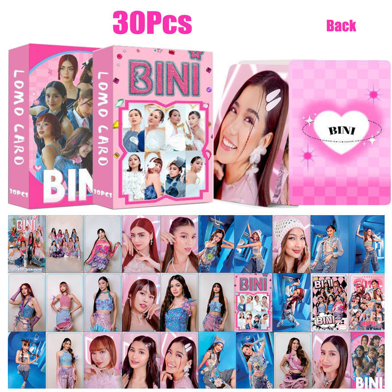 BINI Album Laser Cards BINI Photocards 96pcs Holographic Lomo Card Gwen ...