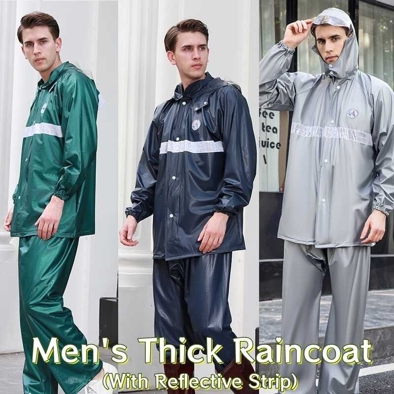 Gray/Green Titanium Rubberized Thick Capote Popular Waterproof Raincoat ...