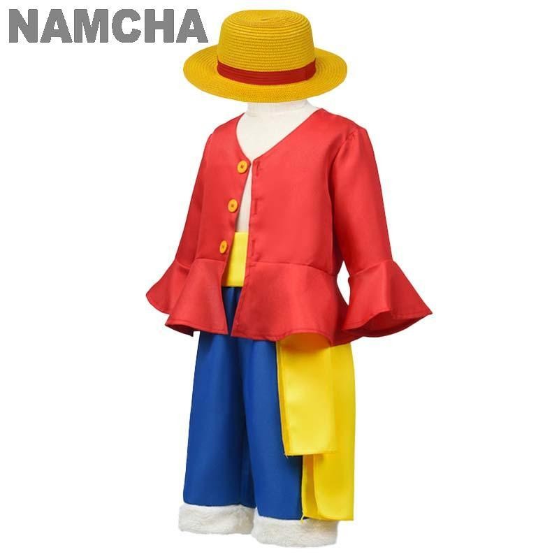 Monkey D. Luffy Cosplay Costume Anime Boys Role Playing Clothes Tops ...