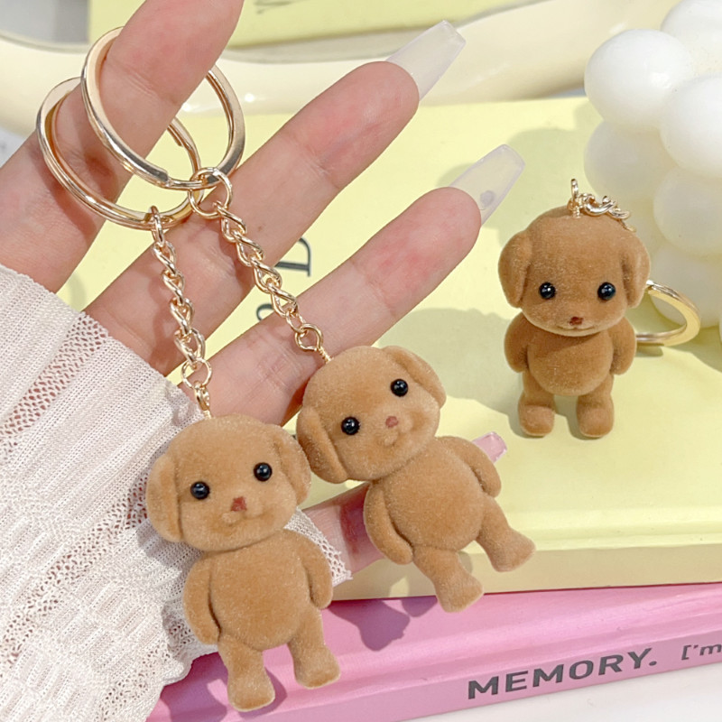 Poodle Milo Flocking Doll - Anime Senbeier Poodle Flocking Toys - Funny ...