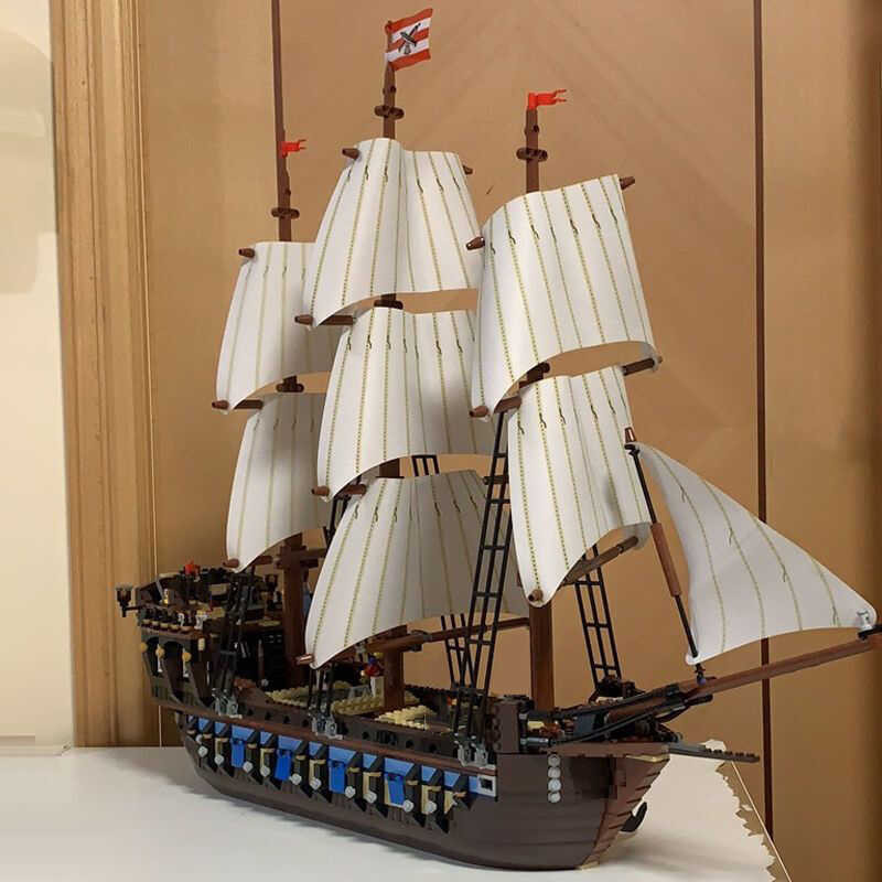 1664Pcs Moc Technical Medieval Pirate Imperial Flagship Building Block ...