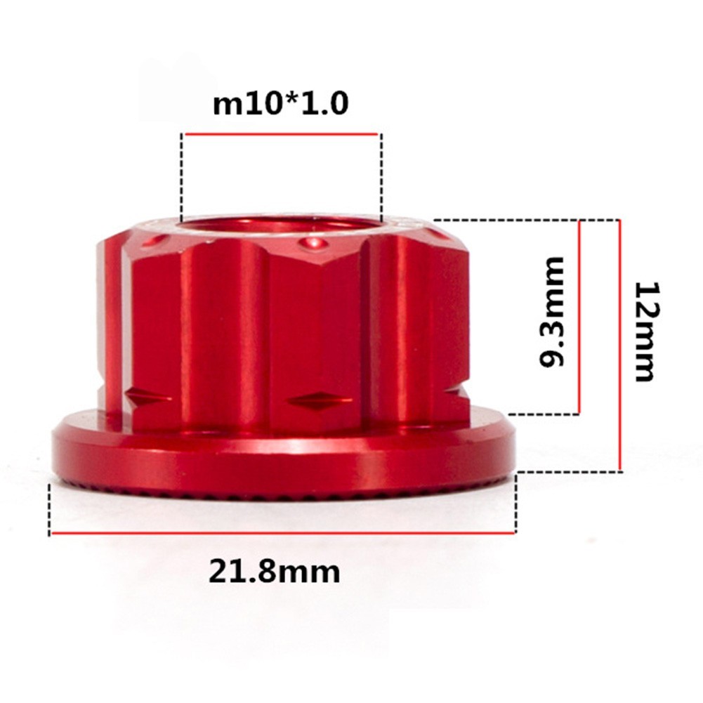 M10 Track Wheel Nuts Bicycle Fixie Axle Screw for Rear Hub 4Pcs ...
