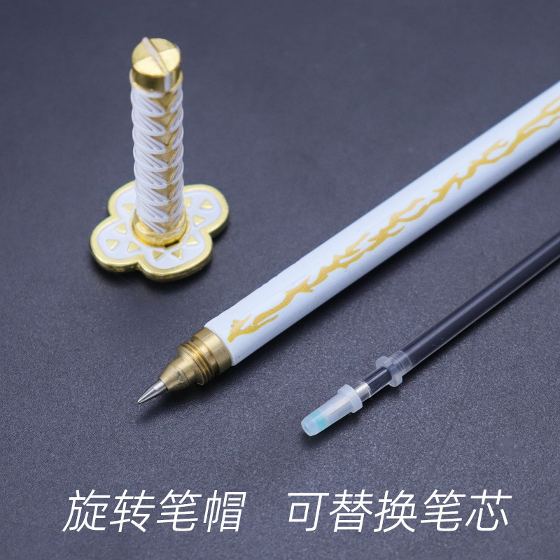 Japanese Demon Slayer Pen Sword Black Refill 0.5 Gel Pens Kimetsu No ...