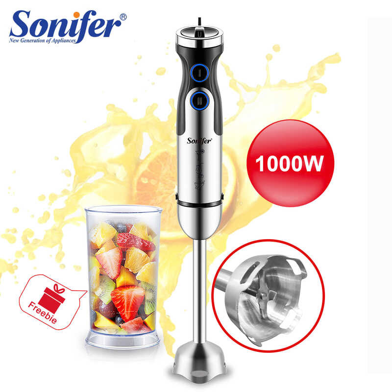 1000W High Power Food Mixer 2 Speeds Hand Blender Electric Four-blade ...