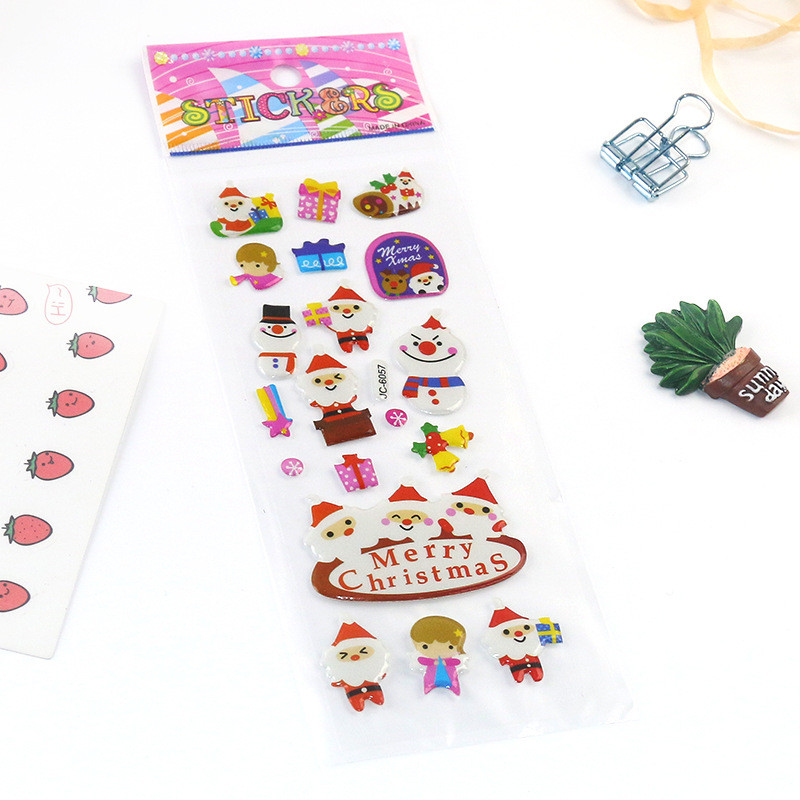 3D Bubble Patch Cartoon Stickers Kids Toy Christmas Gifs PVC Sticker ...