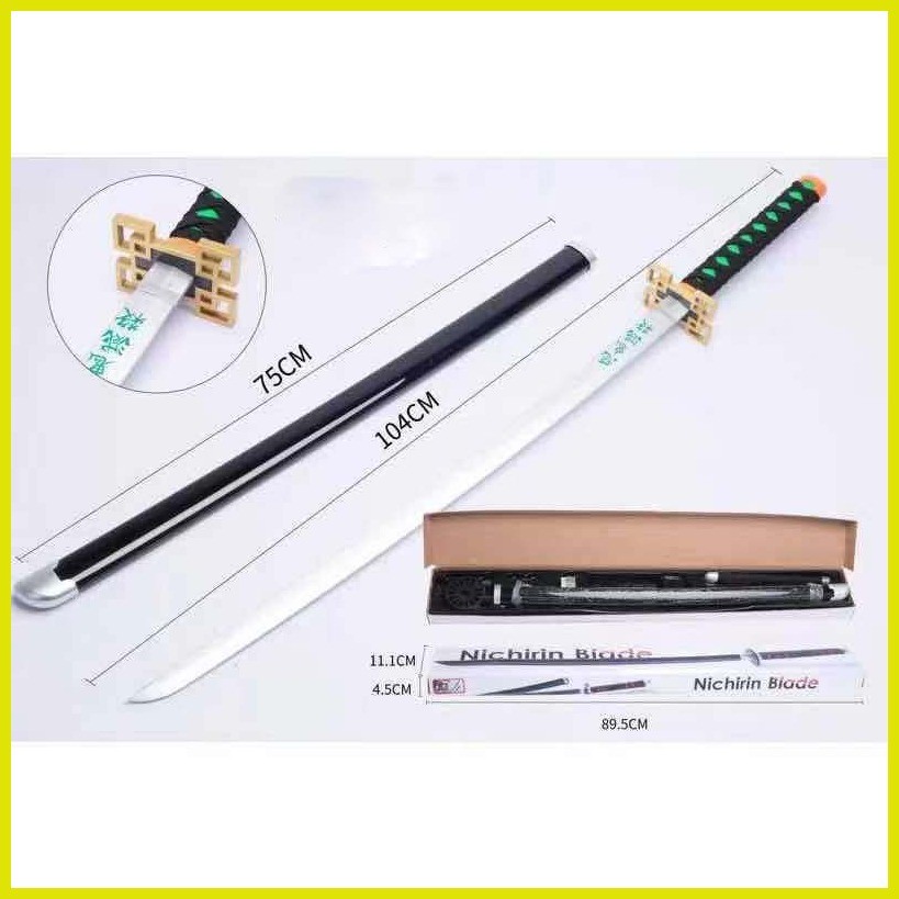 HCH Demon Slayer Sword 104cm Wooden Japanese anime Giyu Tomioka Zenitsu ...