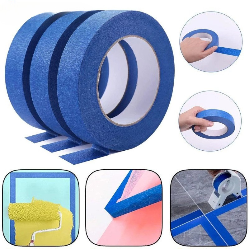Blue Painter's Tape 10mm/25mm/50mm x 20M Practical Traceless DIY ...