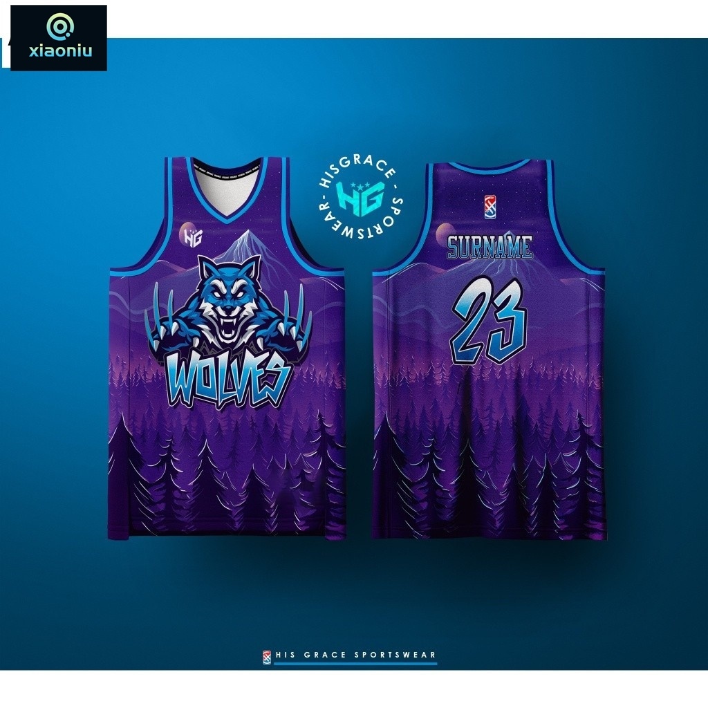 HG BASKETBALL CONCEPT JERSEY VIOLET WOLVES FULL SUBLIMATION JERSEY FREE ...