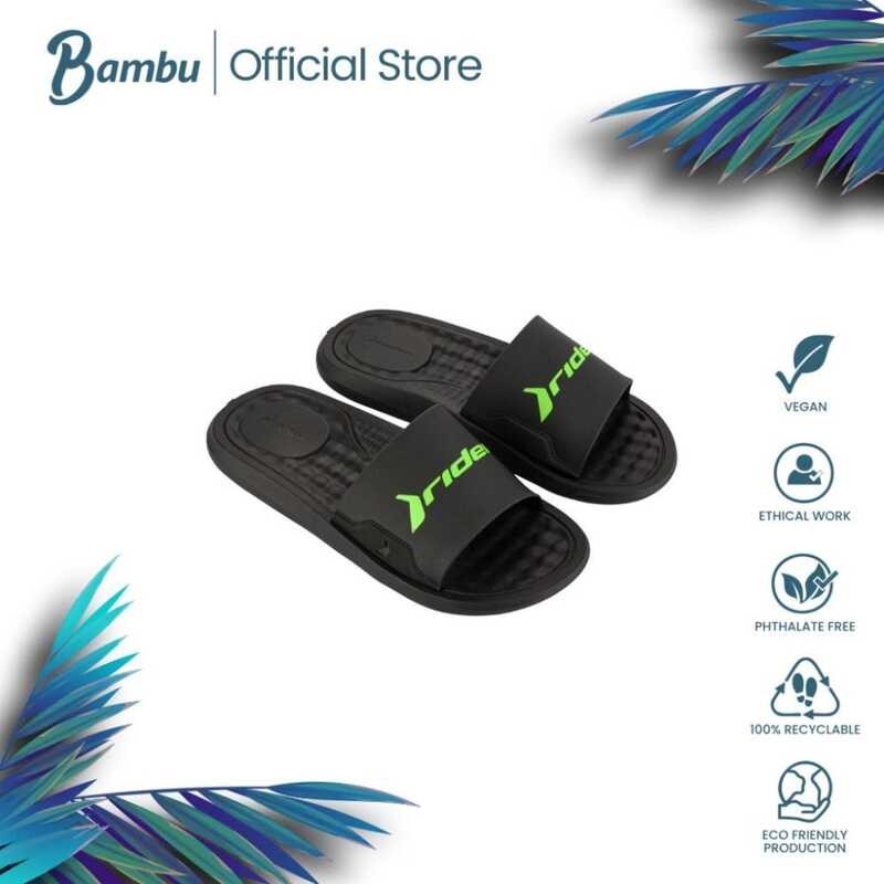 Rider Step Slide Ad Black Green Men's Slides | Shopee Philippines