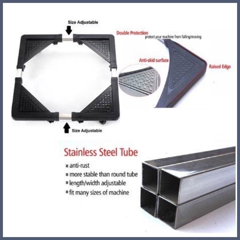 ♀ ┴ ♈ Stainless steel refrigerator base reinforce telescopic washing ...