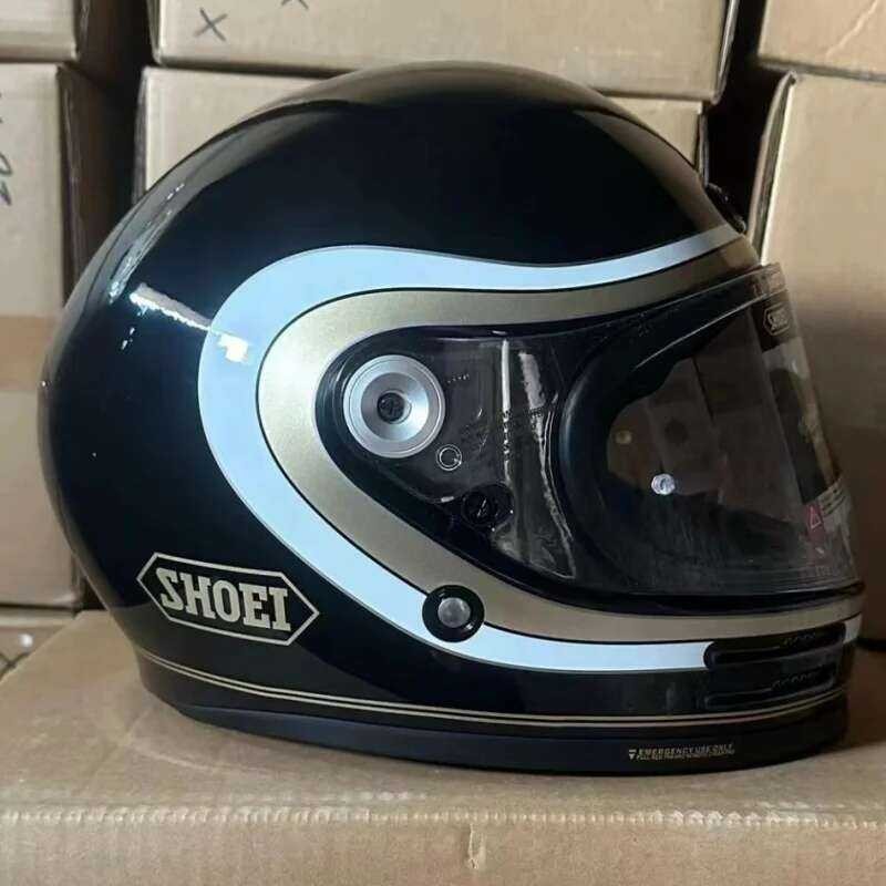 AA SHOEI GLAMSTER Resurrection Tc-9 Black Gold Retro Full Face Helmet ...