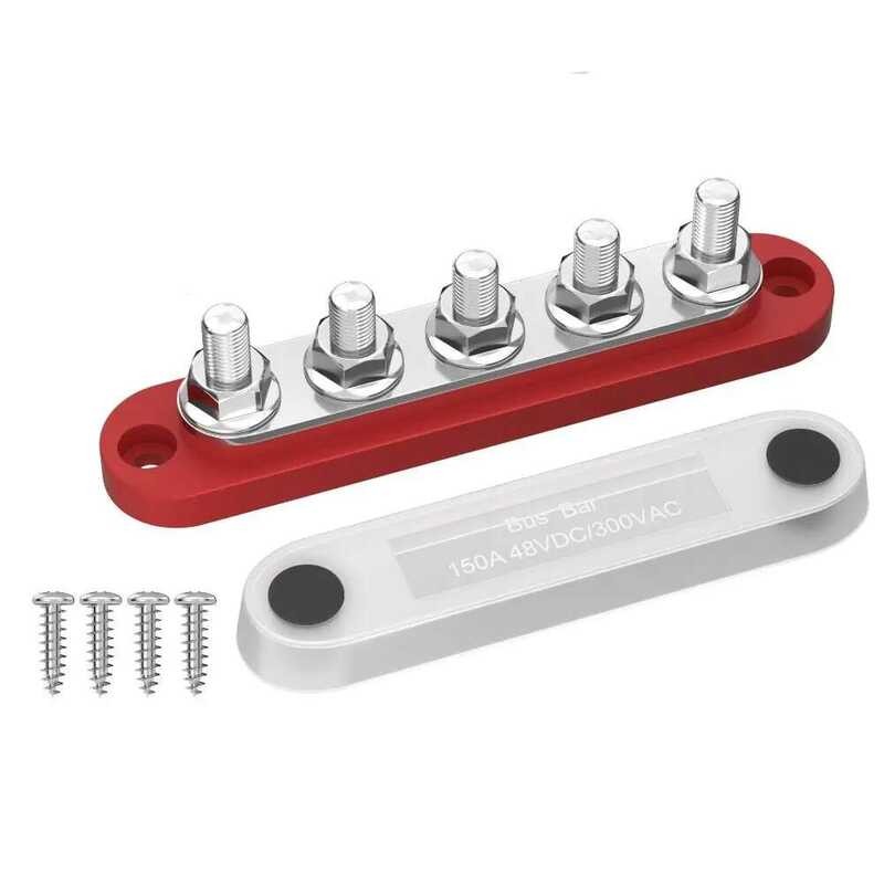 Tt Bar Power Distribution Block 150A 48Vdc With Cover Bus Copper Busbar ...