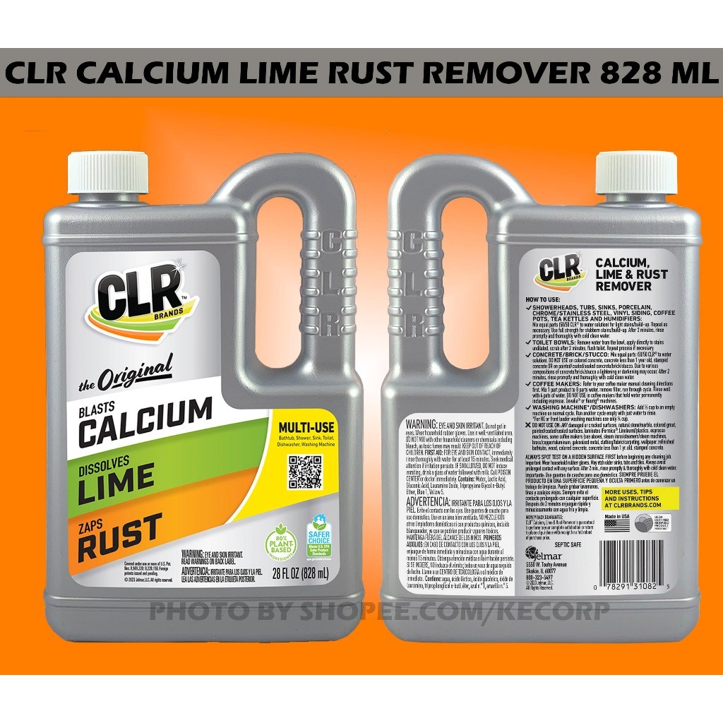 CLR Calcium, Lime & Rust Remover Multi-Use Plant Based 28oz 828ml US ...