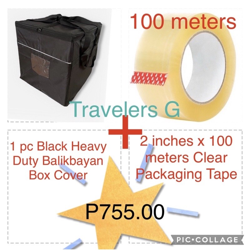 Heavy Duty Balikbayan Box Cover Plus Packaging Tape (2 inchesx 100 ...