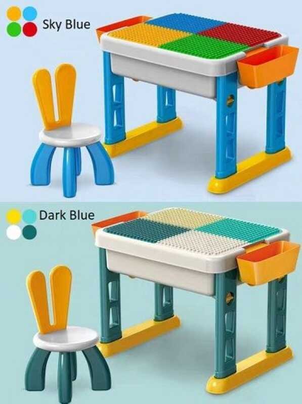 Twinkle 4-In-1 BUILD & PLAY TABLE Multi-Functional Building Study ...