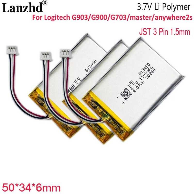 1100Mah 3.7V 4 99 Battery 603450 With JST ZH 1.5Mm 3Pin Connector For ...