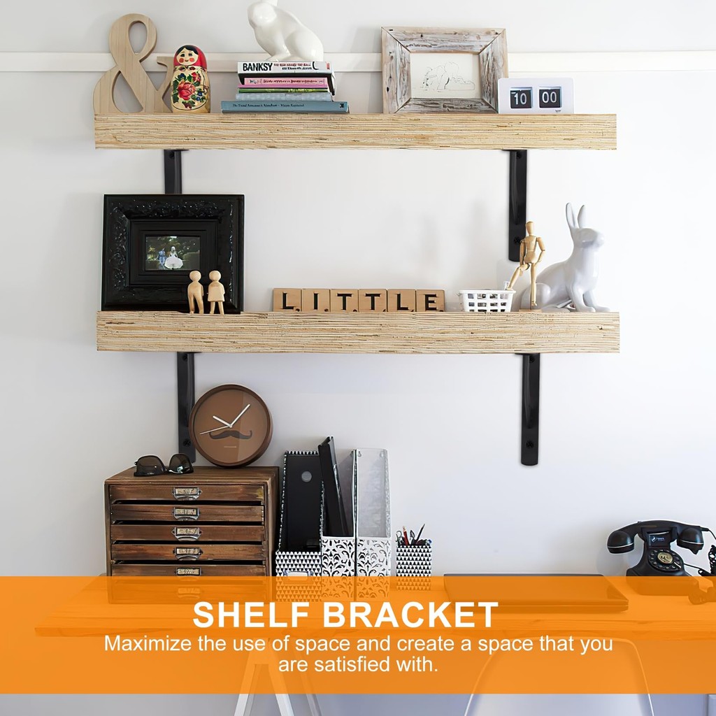 Wood Plank With Folding Bracket Set DIY Space Saver Folding Wall Table ...