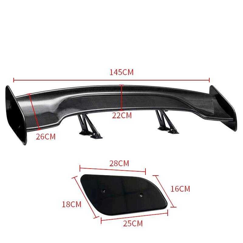 Universal Carbon Fiber GT Spoiler Exterior Modification Fixed Wing ...