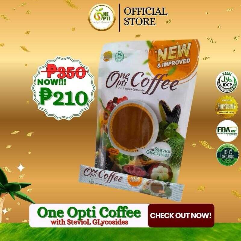 One Opti Coffee New & Improved 12 In 1 Instant Mix 180G X 10 Sachets ...