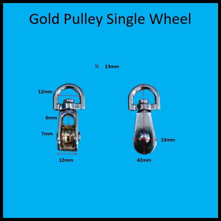 Mini Pulley Double Single Gold Pulley Small Pulley Miniature Pulley ...