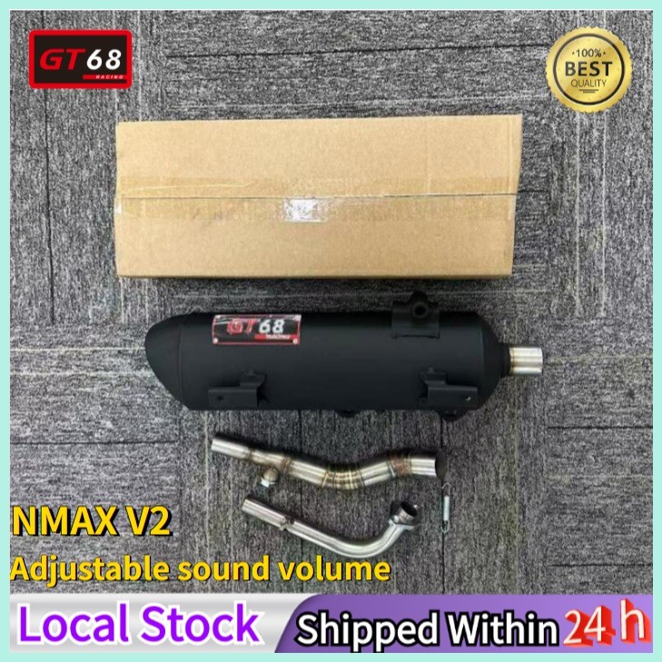 GT68 Power Pipe For Nmax V2/Aerox V2 Adjustable Sound Yamaha Exhaust ...