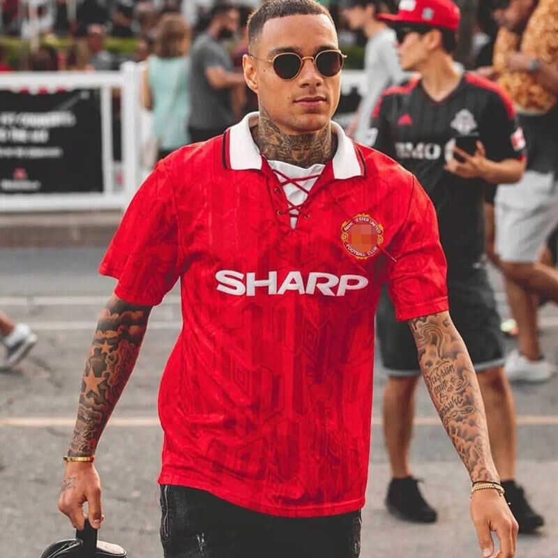 901 League 1994 Premier Red Devils Home Jersey Fan Version Retro ...