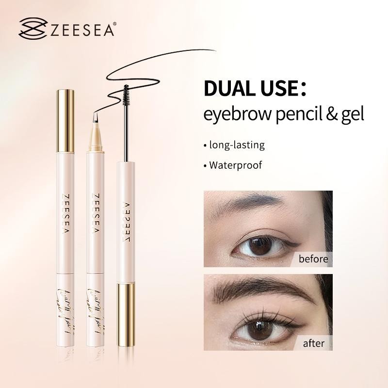 Zeesea Double Head Eyebrows Pencil Extra Slim Waterproof Professional Sweat-proof Liquid Eye ...