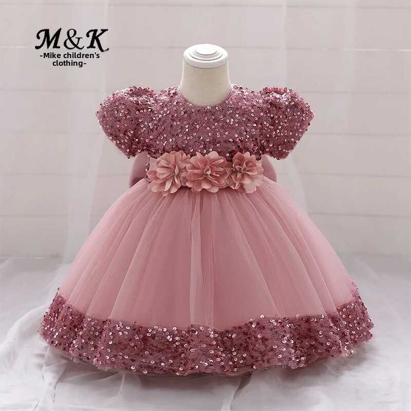 Babaeng Maikling Tulog Sequined Princess Dress 2024 Bagong Style Puffy ...