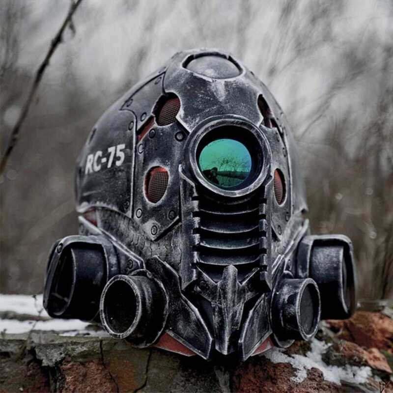 Helmet Cyber Punk Cosplay Natural Latex Full Head Steampunk Robot Mask ...