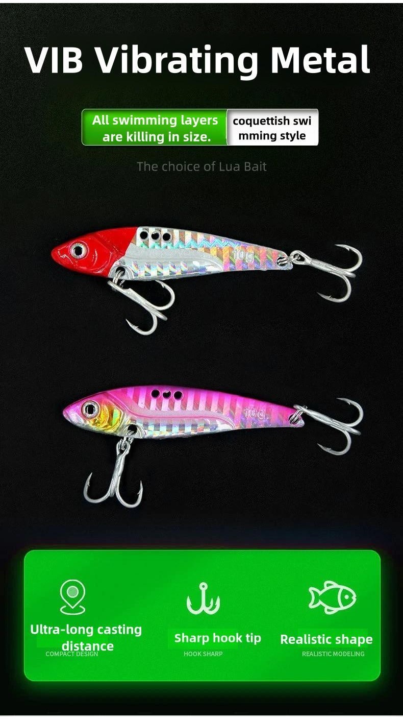Long Ya Vib Road Asian Bait Metal VIB Blood Tank Hook Long Throw Sea ...