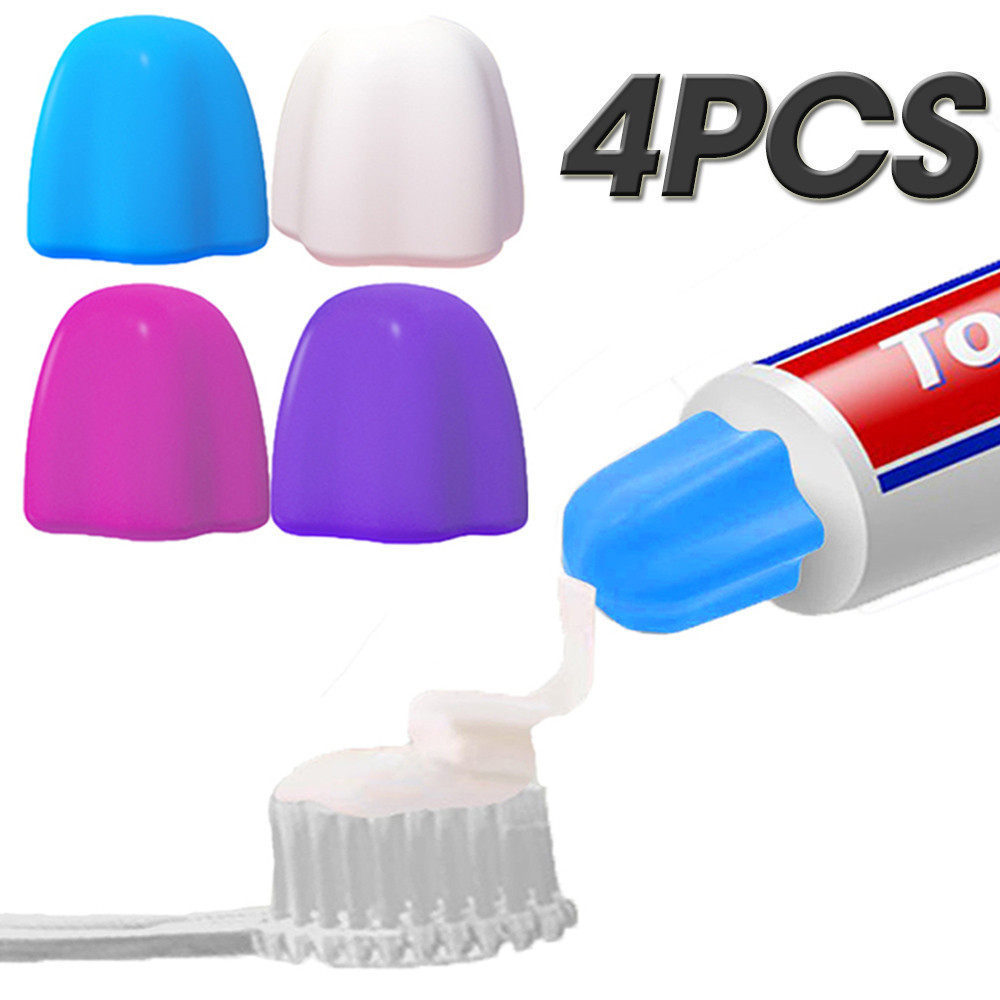 Lazy Self-Closing Toothpaste Tube Squeezer Press Toothpaste Silicone ...