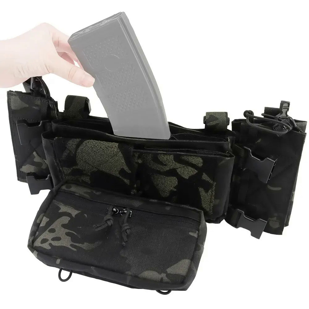 Micro Chest Rig with 5.56/7.62 Magazine Holder,Wing Pouches,Dangler ...
