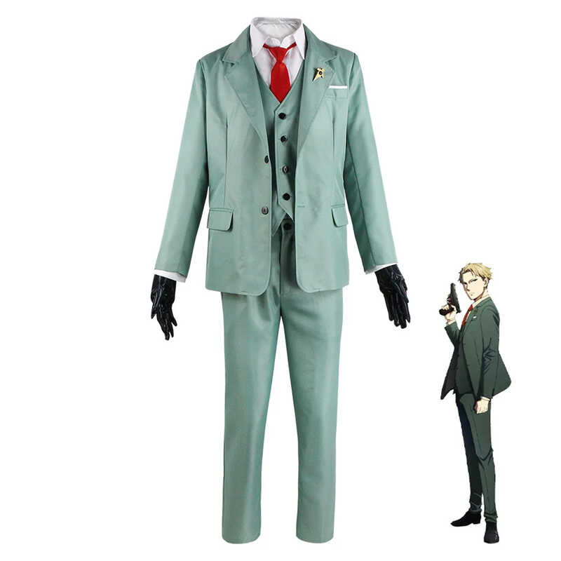 Spy X Anime Family Loid Forger Cosplay Costume Light Green Suit Wig ...