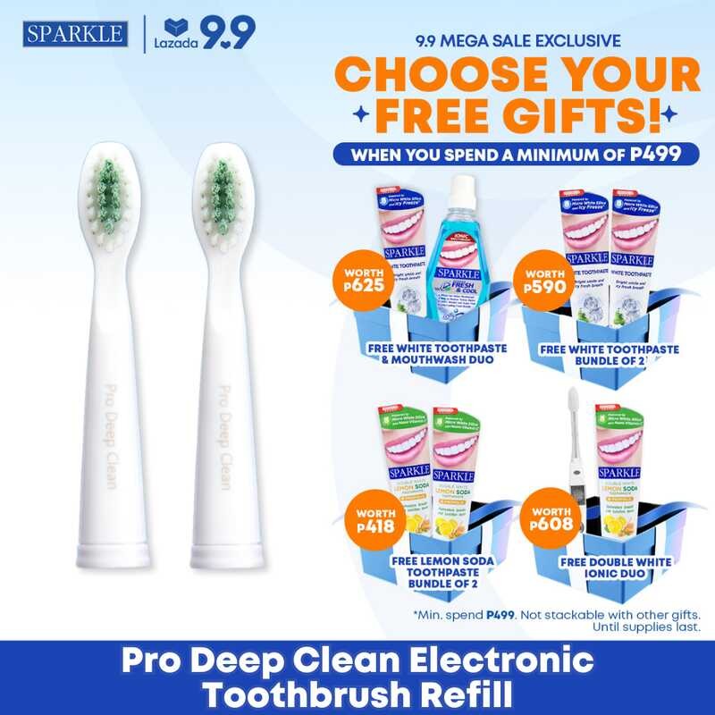 SPARKLE Sonic Pro Deep Clean Electronic Toothbrush Refill | Shopee ...