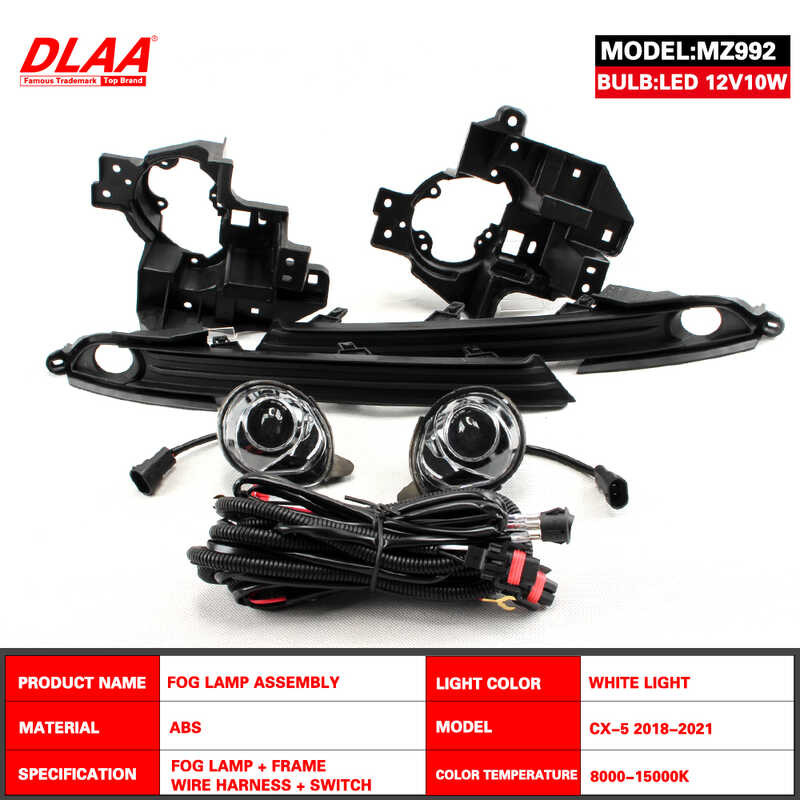 DLAA Para Φ Sa Cx-5 2018 2019 2020 2021 Front Fog Lights Car Styg Spot Light Fog Lamps Sa Switch ...