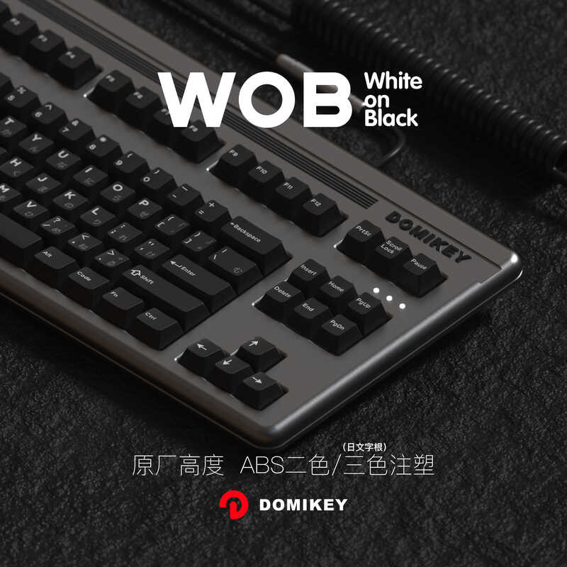 Cherry Domikey Profile Abs Double Keycap WOB White Sa Black Para Sa Mx ...