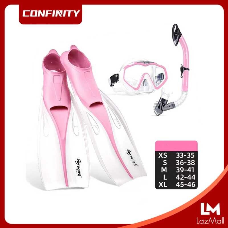 New CONFINITY WAVE Adult Diving Fin Full Foot Flippers Water Sports ...