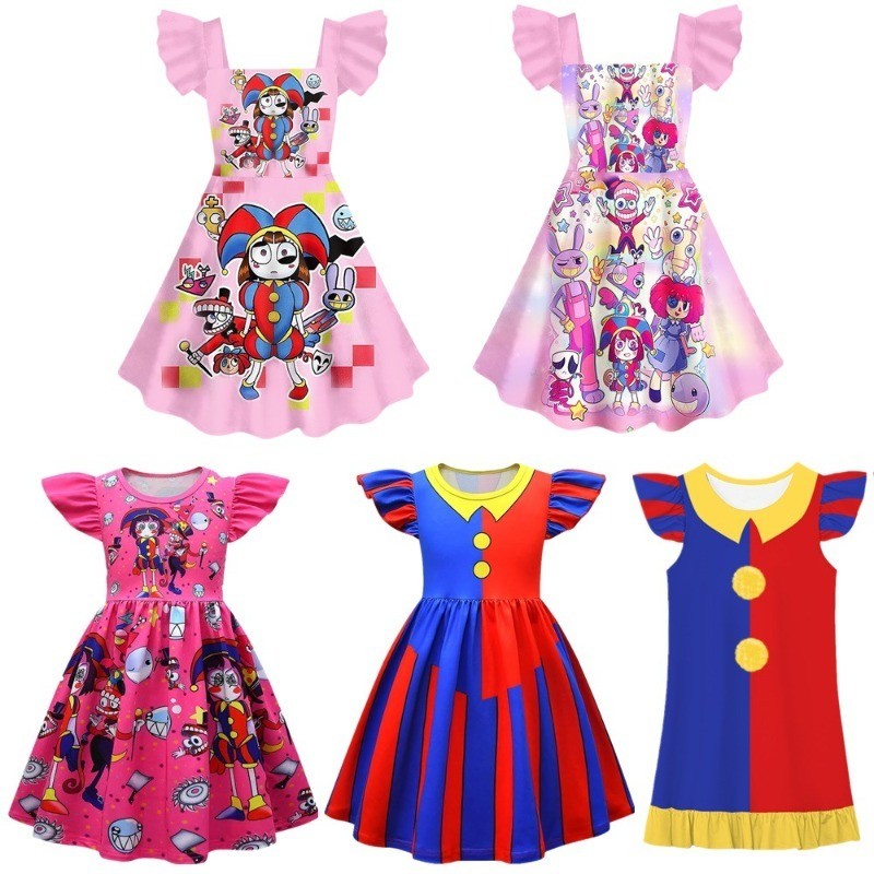 § The Amazing Digital Circus Kids Cartoon Cosplay Costume Dresses Baby ...