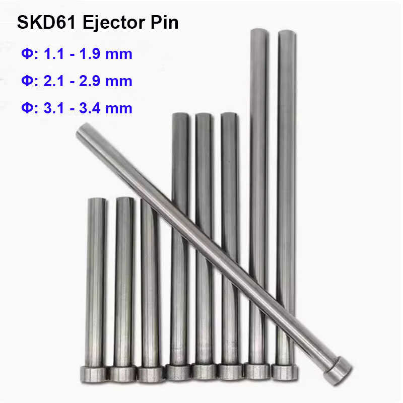 Plastic Skd61 Pins Straight Ejector Push Rods For Mold Products D1.1 To D 3.4 MM | Shopee ...